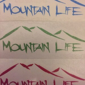 Small Mountain Life Window Decals - Etsy