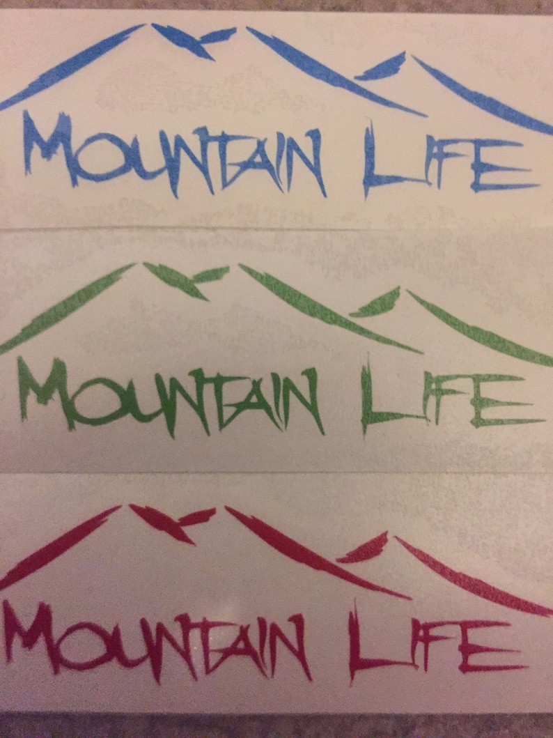 Small Mountain Life Window Decals - Etsy