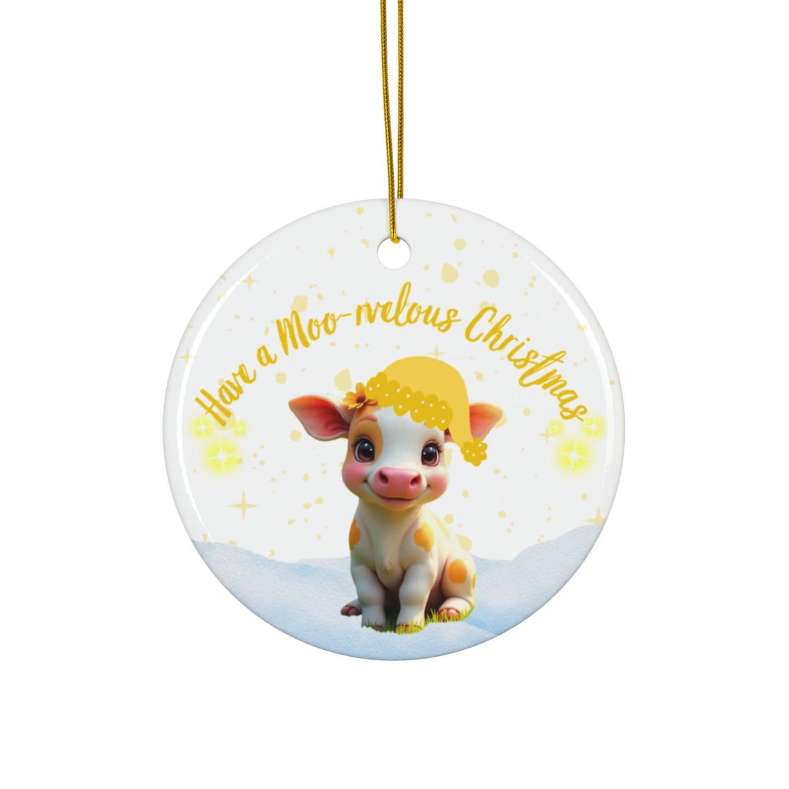 Have a Moo-rvelous Christmas-what a Moo-rvelous Ornament-cow Calf in ...