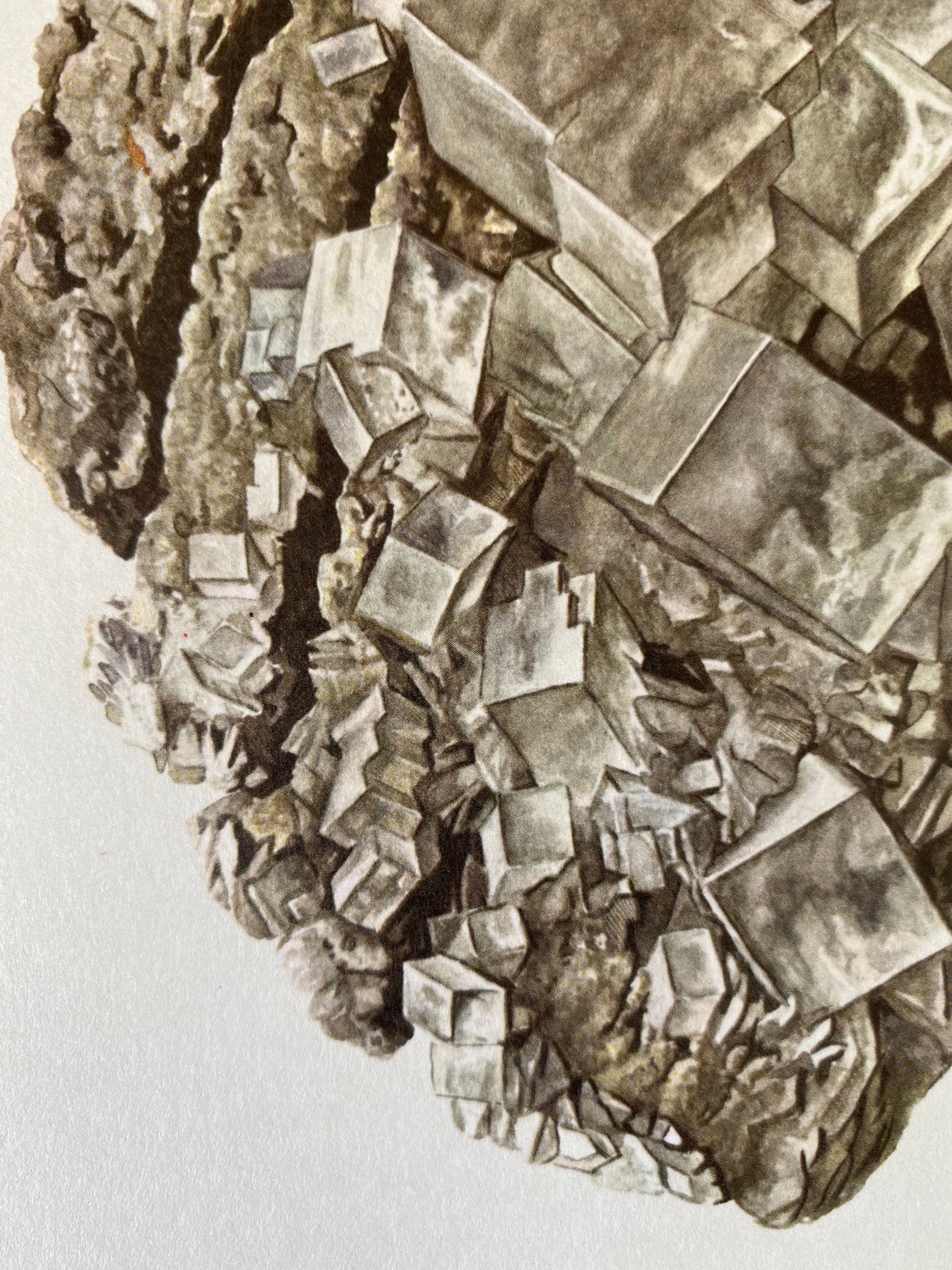 Vintage Rock Salt Print, 1960s Geology Mineral Art - Etsy