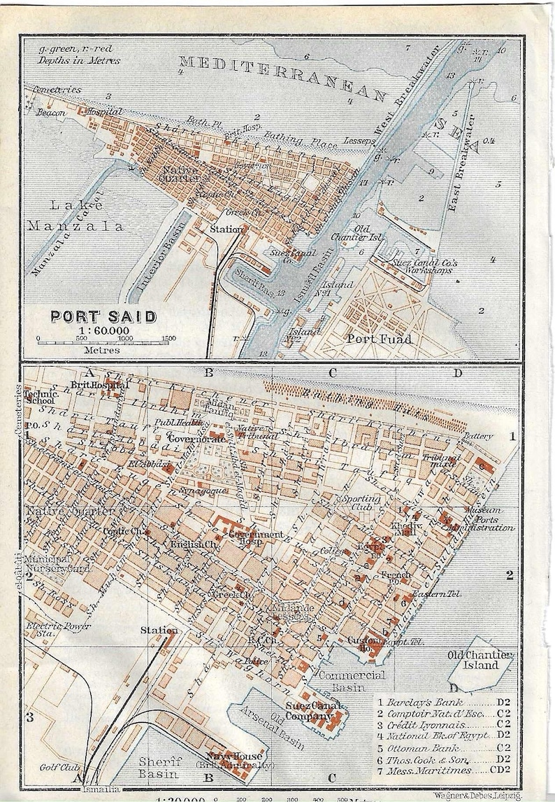 Vintage Travel Guide Print PORT SAID EGYPT From 1928 - Etsy