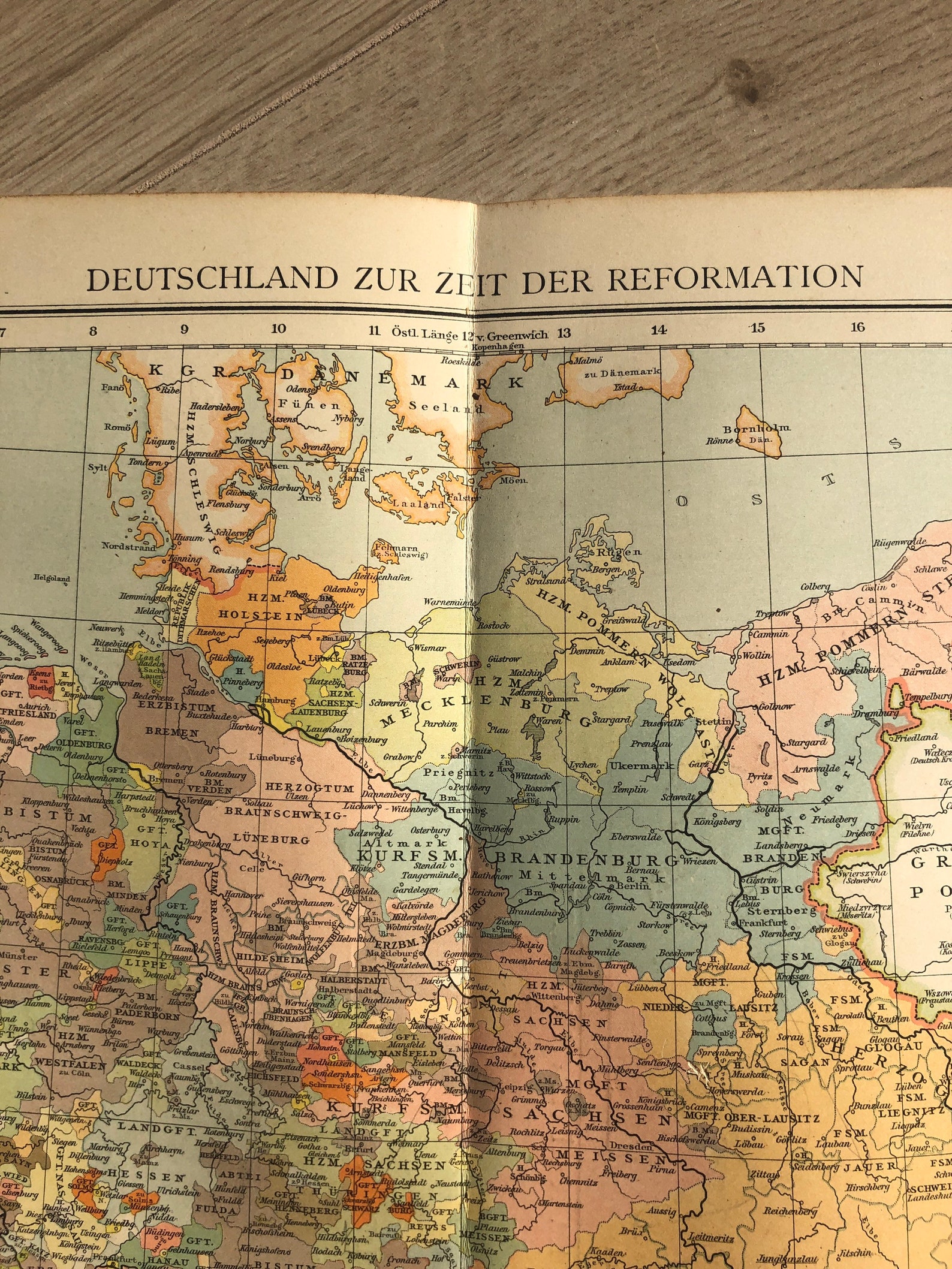 Vintage Map Germany During Reformation Times From 1868 - Etsy