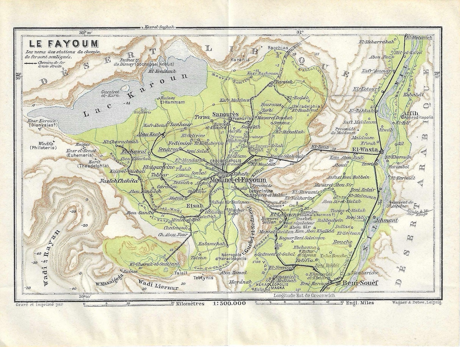 Vintage Travel Guide Print FAIYUM OASIS EGYPT Map From 1928 - Etsy