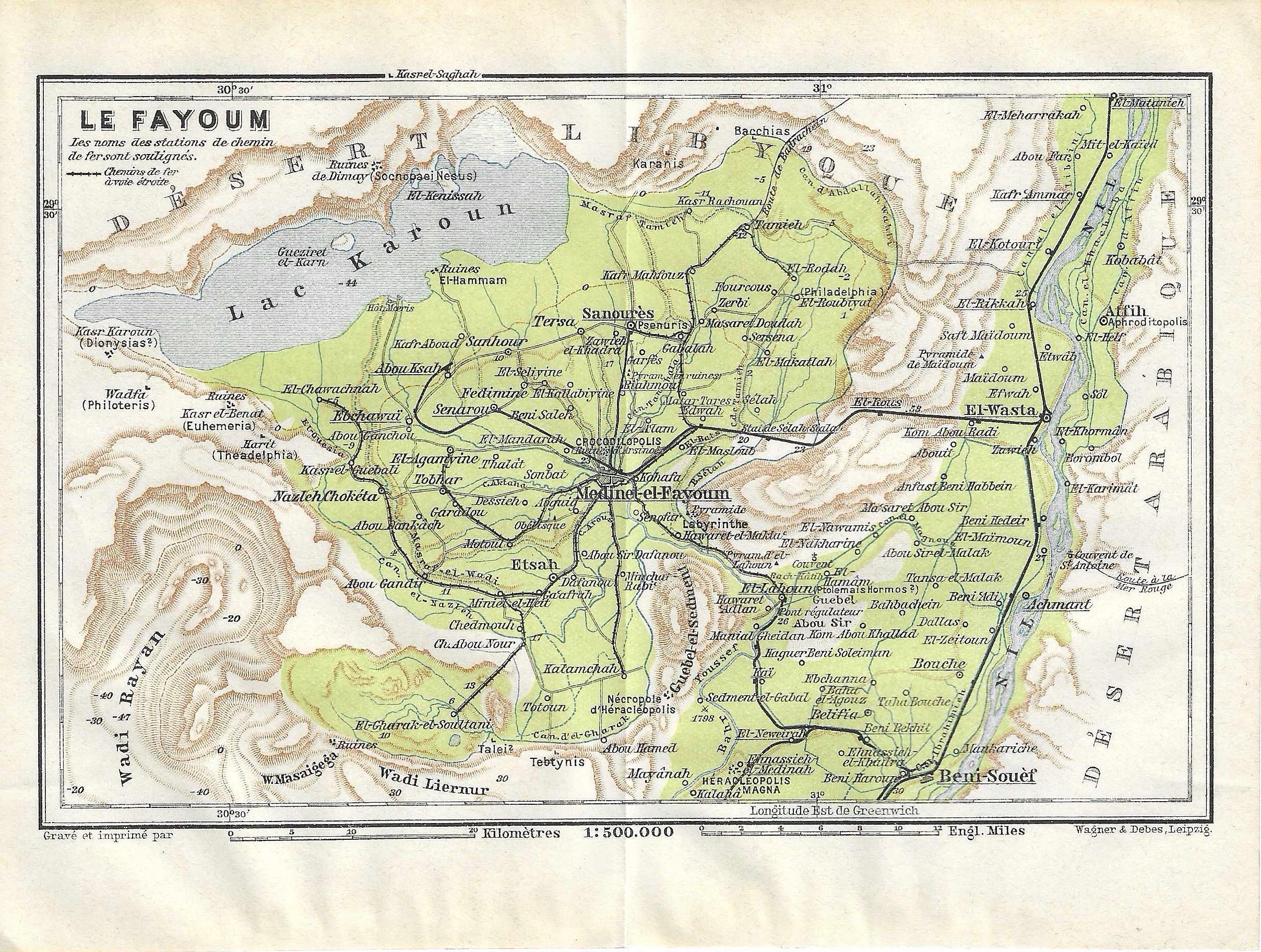 Vintage Travel Guide Print FAIYUM OASIS EGYPT Map From 1928 - Etsy
