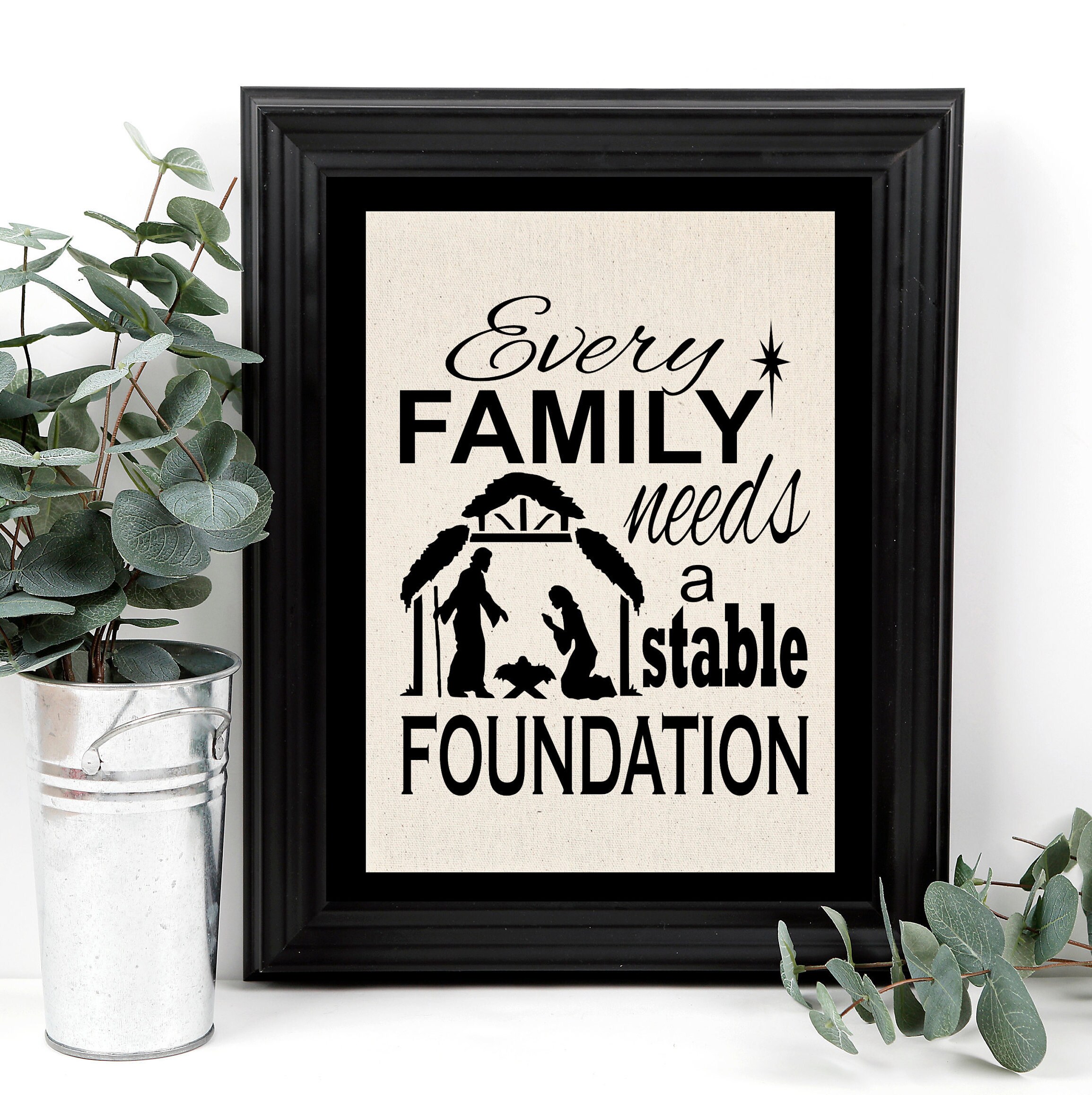 Every Family Needs a Stable Foundation Away in a Manger - Etsy