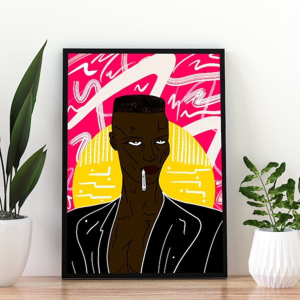 Grace Jones Art - Etsy UK