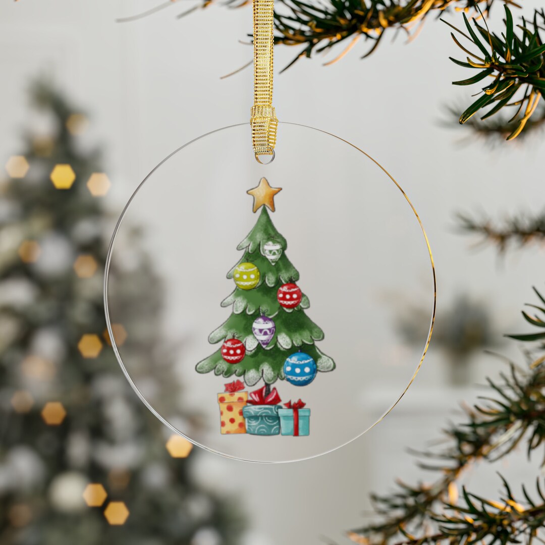 Christmas Tree & Gifts Acrylic Ornaments - Etsy