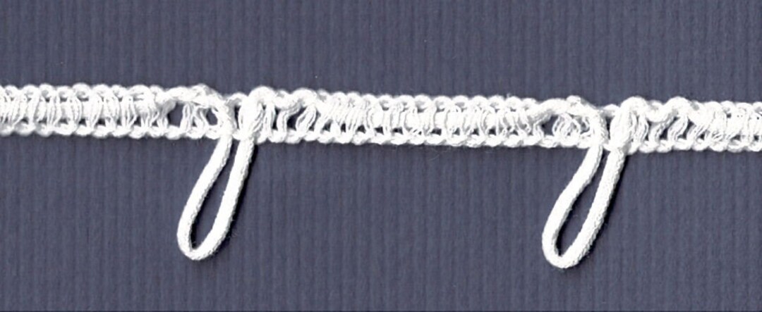 5 Yards 3/4" White Button Loop Trim 47349W - Etsy