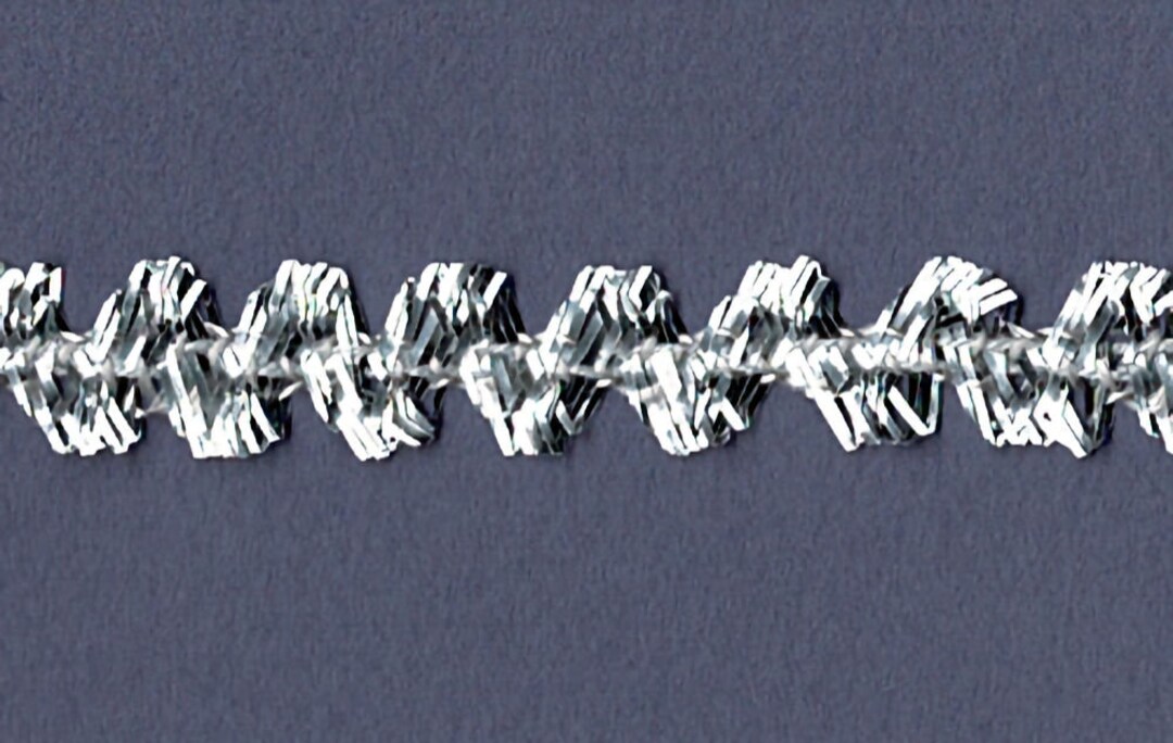 5 Yards 3/8" Shiny Silver Ric Rac - Very Light Trim 15826 - Etsy