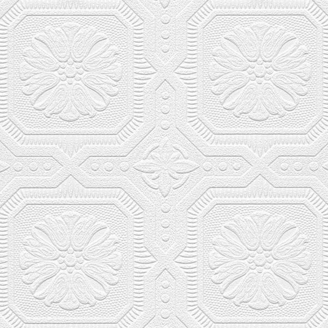 Tin Ceiling Look Octagon Paintable Wallpaper 48928 - Etsy