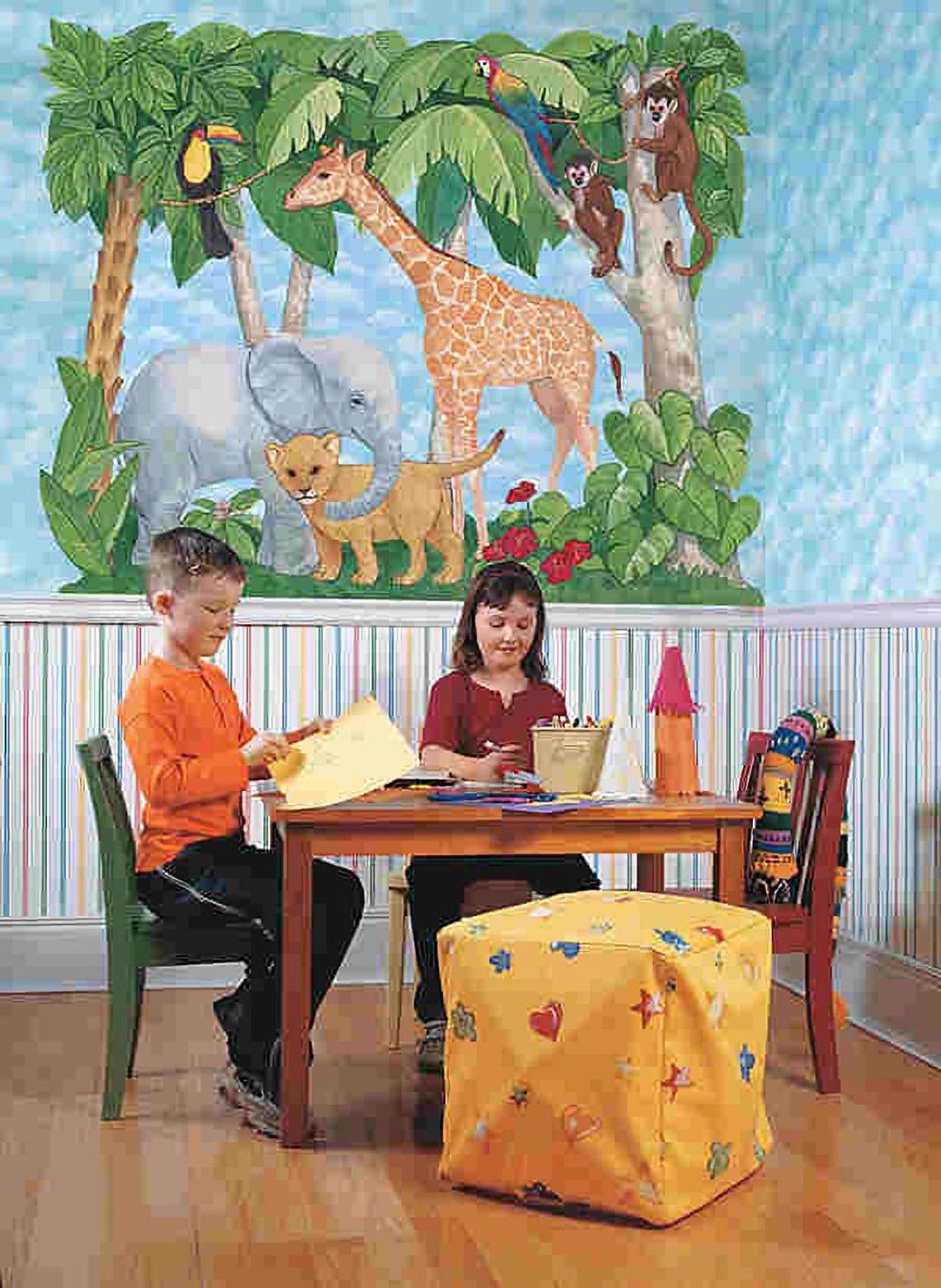 Baby Animals Wall Mural - 6' X 7' - Brewster - Die-cut - 259-72001 - Etsy