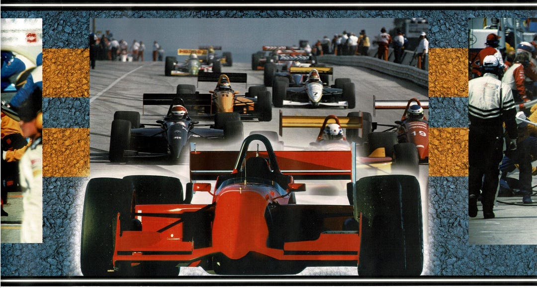 Formula One Race Cars Wallpaper Border - 134B39971 - Etsy