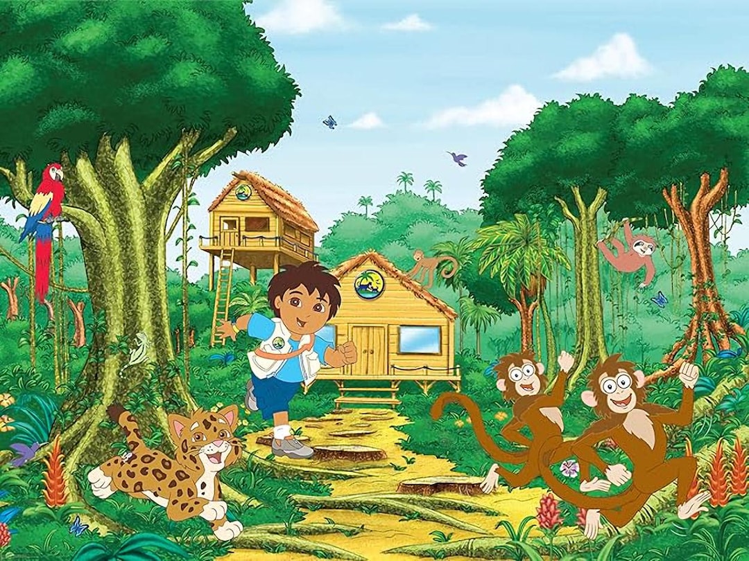 Go Diego Go House and Treehouse Wall Mural - Brewster - 147-71174 - Etsy