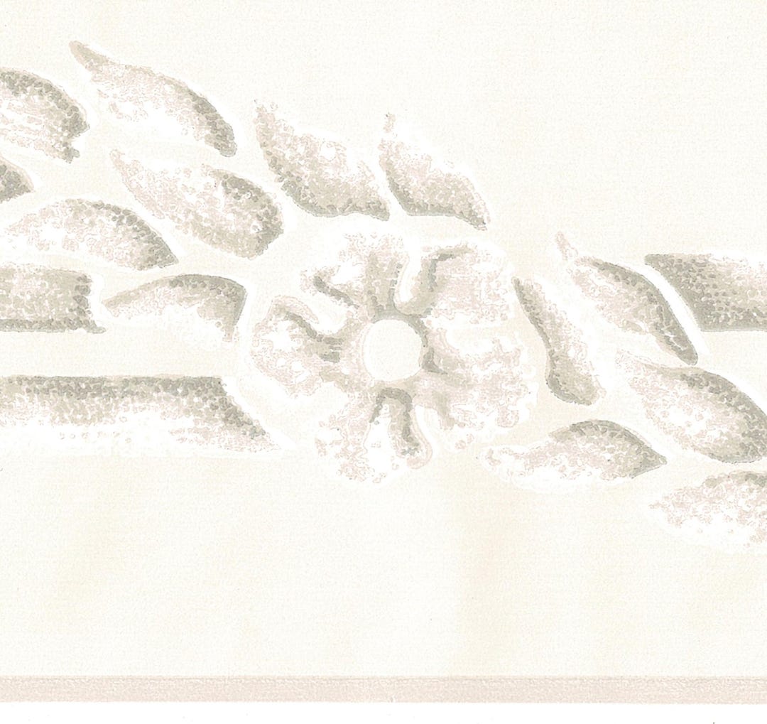 Monotone Rod With Leaves and Flower Border - Gramercy - 537340 - Etsy