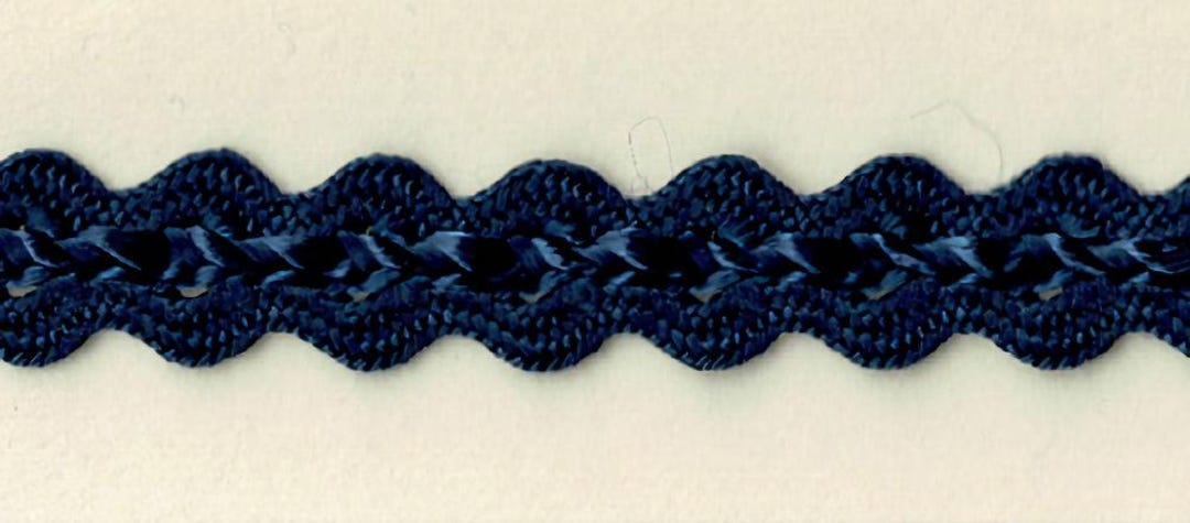 5 Yards 7/16" Navy Double Ric Rac Gimp Trim 123N - Etsy