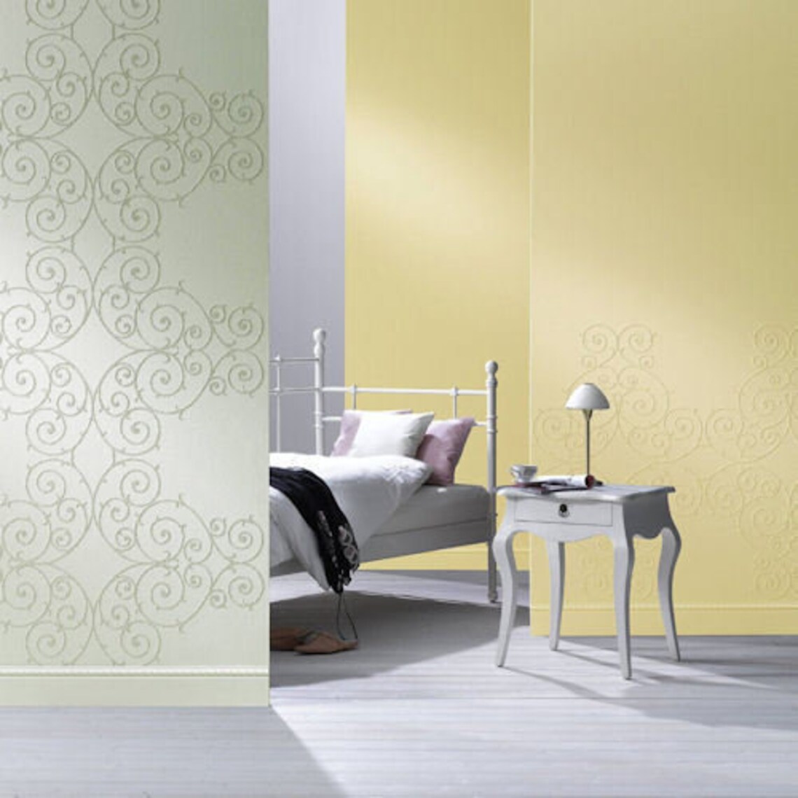 Ironwork Scroll Dado Paintable Texture Architectural Wallpaper 9328 - Etsy