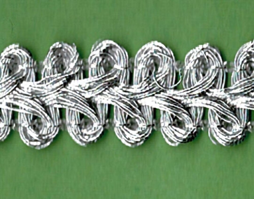 5 Yards 1/2" Silver Double Loops Trim 45530 - Etsy
