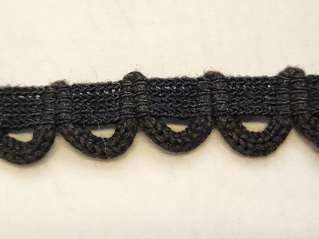 5 Yards 1/2" Black Elastic Loops Trim 46139 - Etsy