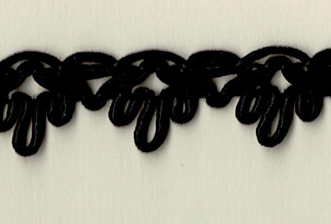 5 Yards 5/8" Black French Loop Trim 40100 - Etsy