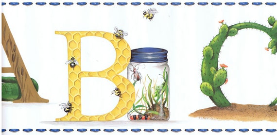 Alphabet Wallpaper Border WALLPAPER BORDERS LOT