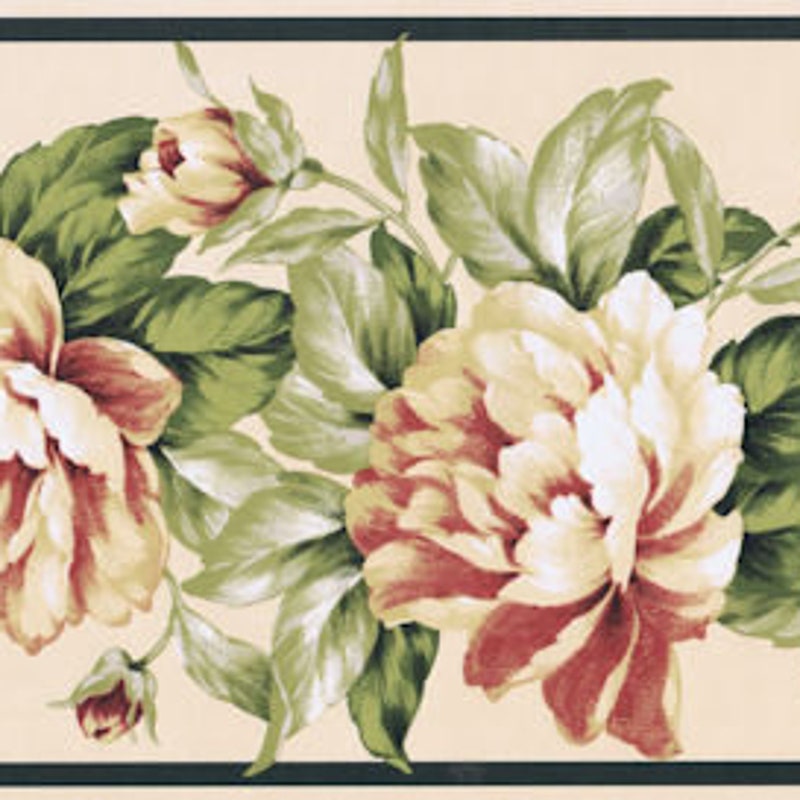 Peony Wallpaper Borders - Etsy