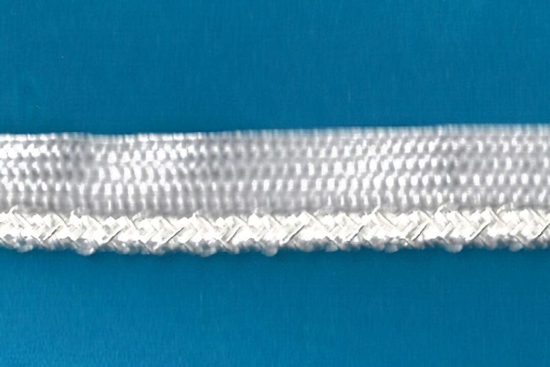 5 Yards 1/2" Overall (1/8" Cording) White Trim With Lip 12586 - Etsy