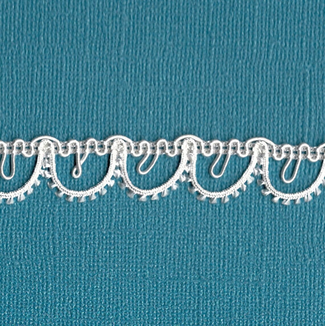 5 Yards 3/4" White Scalloped Button Loop Trim 43083 - Etsy