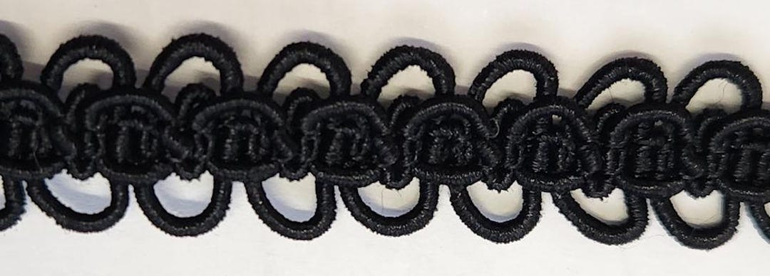 5 Yards 1/2" Black Double Loops Trim 46831 - Etsy