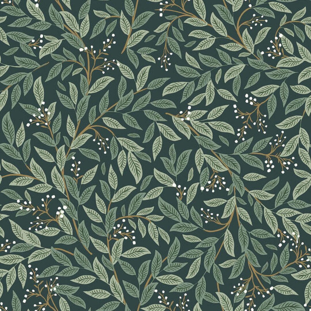 Willowberry Peel and Stick Wallpaper - Dark Green - Rifle Paper 2 ...