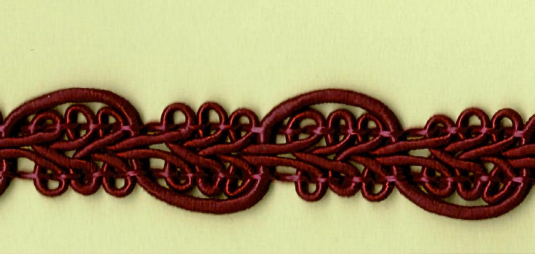 5 Yards 7/16" Cranberry Oriental Feel Open Weave Gimp Trim 46097C - Etsy
