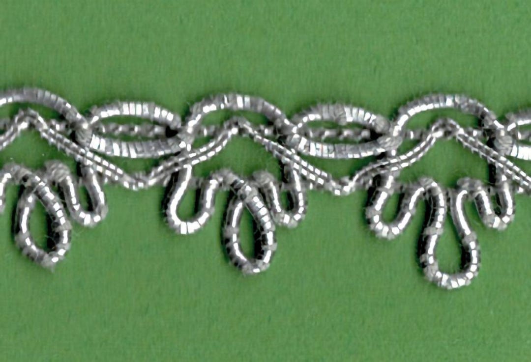 5 Yards 5/8" Silver 3 Loops Trim 11024 - Etsy