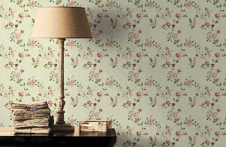 Pink Montage Floral Trail Sketch Roses Wallpaper NP6325 - Priced per ...