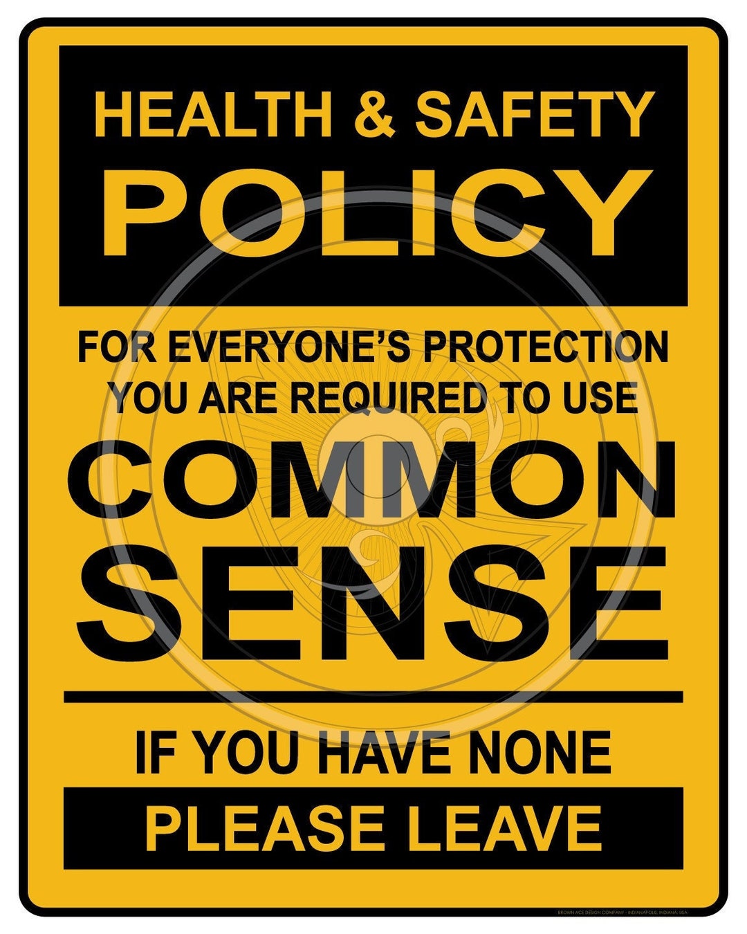 Common Sense Policy Poster - Etsy