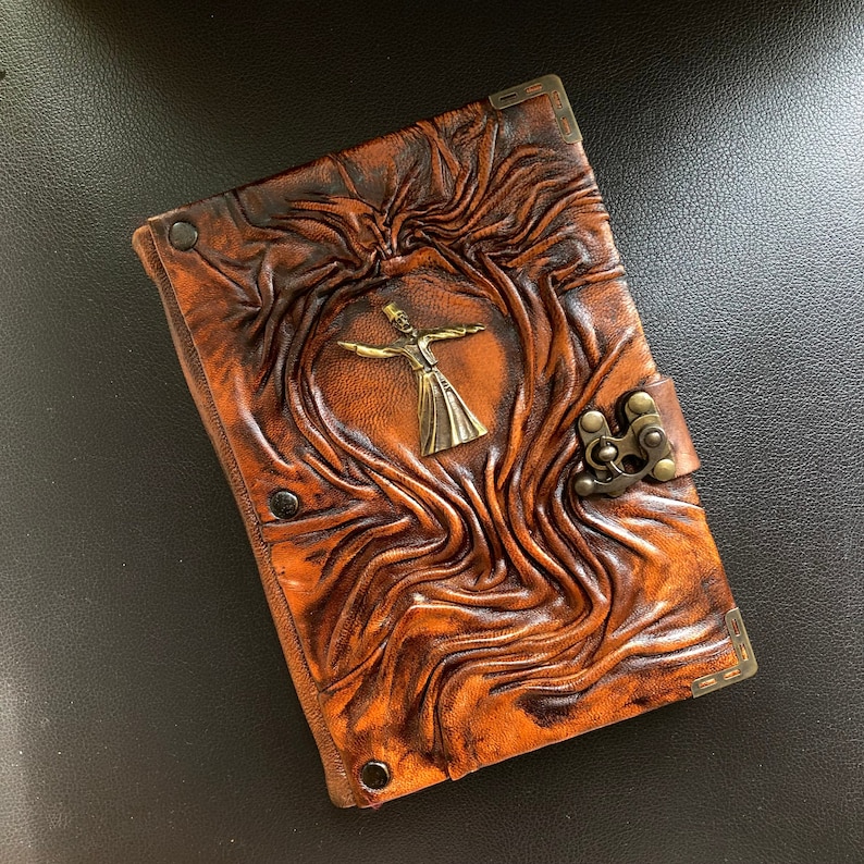 Rumi Leather Notebook, Whirling Dervish Sufi Gifts, Leather Journal - Etsy
