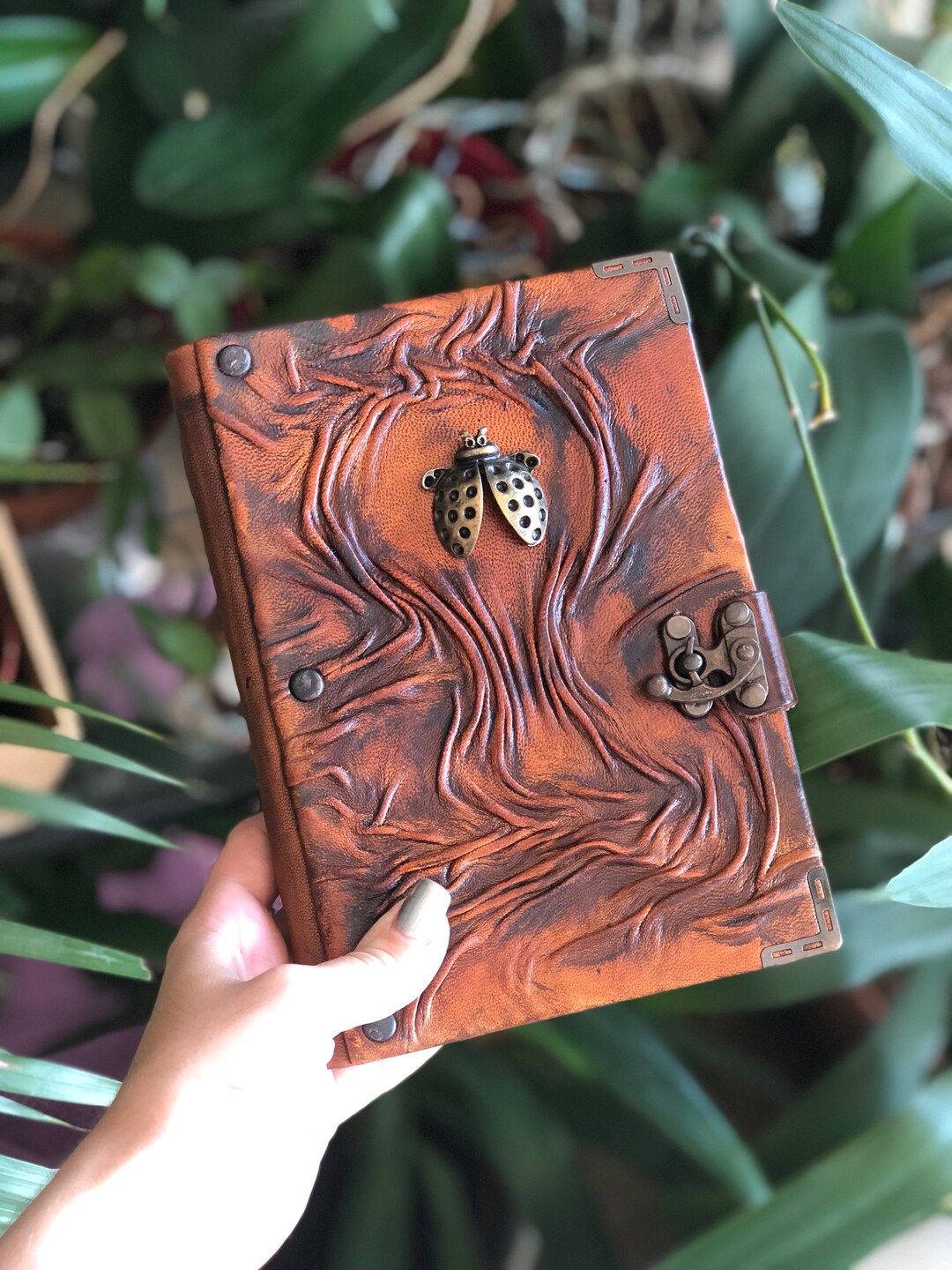 Ladybug Journal, Leather Junk Journal, Composition Book - Etsy