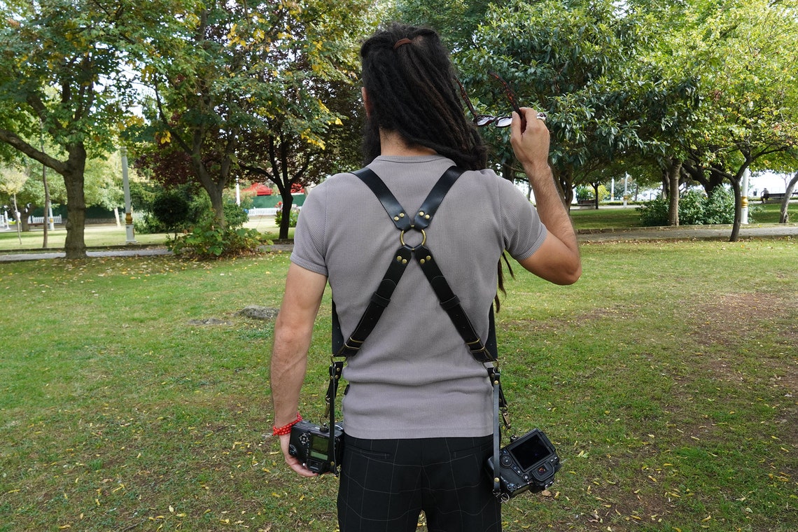 Leather Multi Camera Harness DSLR Camera Holster - Etsy