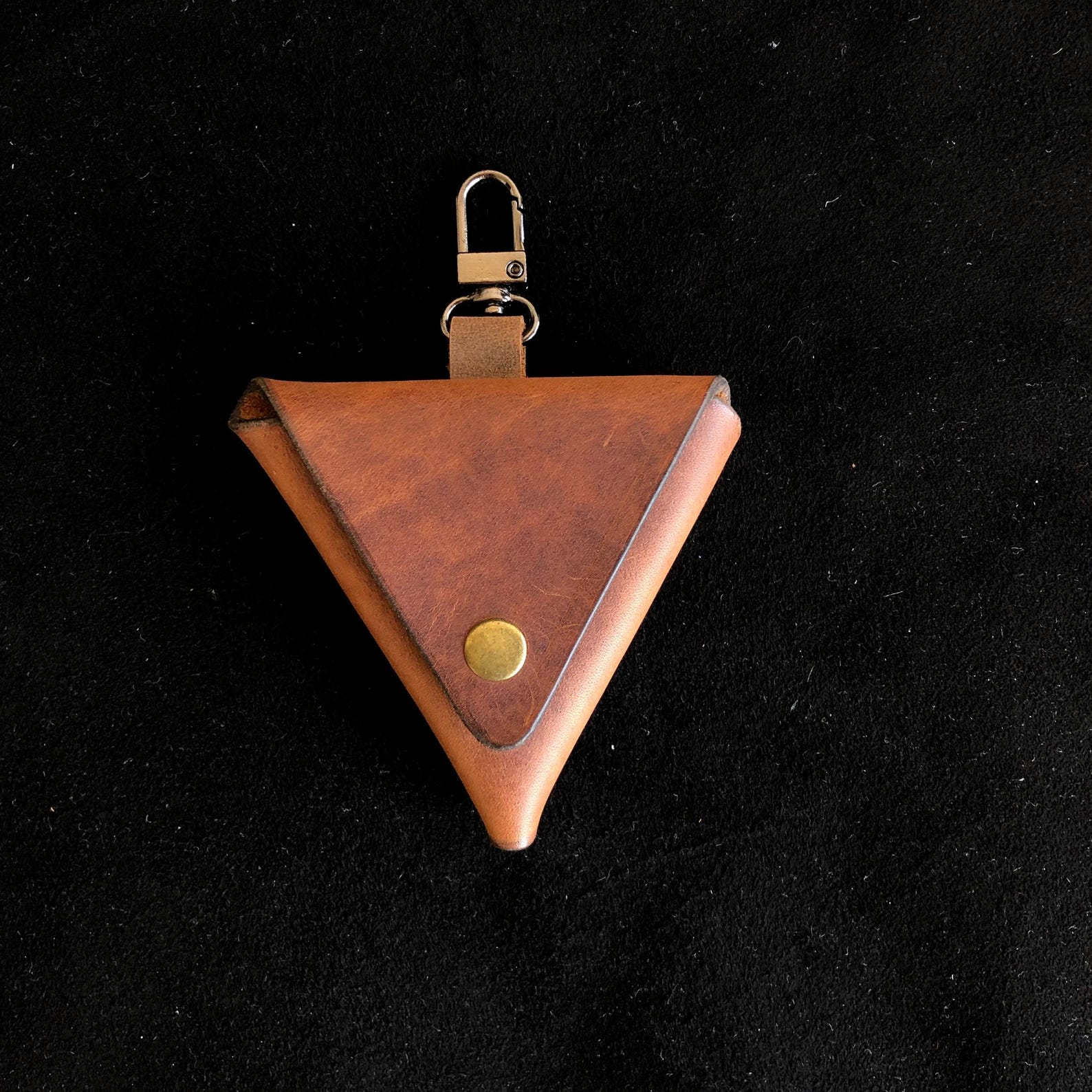 3 Pcs Leather Triangle Keychain Coin Purse - Minimalist Change Purse - Etsy