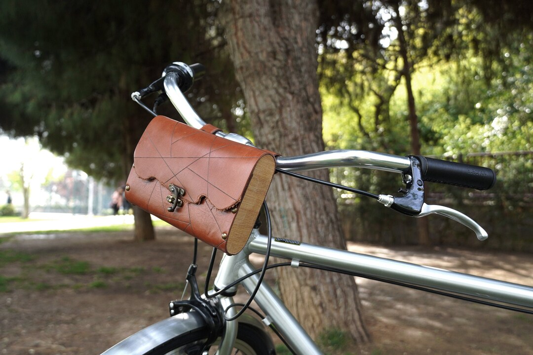 Leather Bike Bag, Handlebar Bag, Bicycle Pannier - Etsy