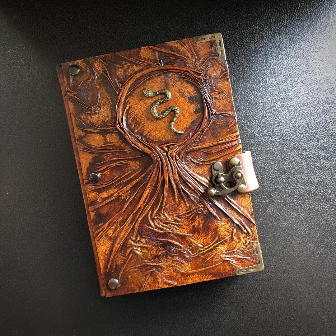 Leather Snake Journal, Kundalini Yoga Gifts - Wiccan Gift - Etsy
