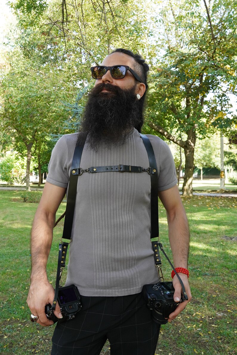 Leather Multi Camera Harness DSLR Camera Holster - Etsy