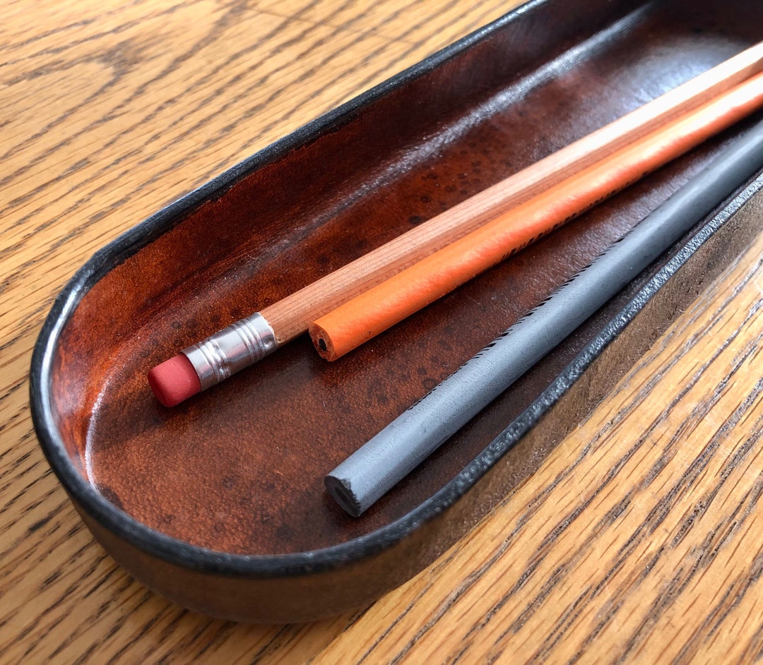 Leather Pen Tray, Desk Organizer - Etsy