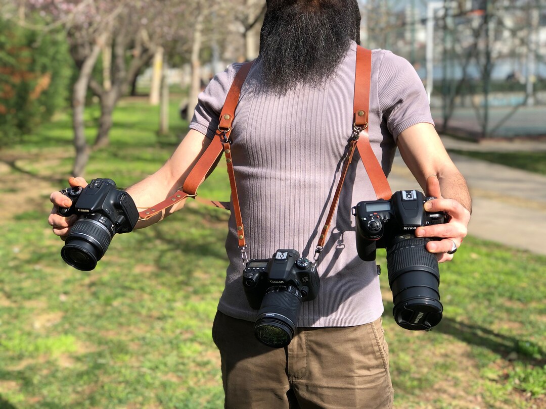 DSLR Leather Multi Camera Harness - Etsy