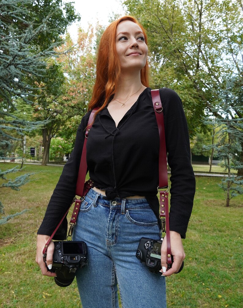 Leather Multi Camera Harness DSLR Camera Holster - Etsy