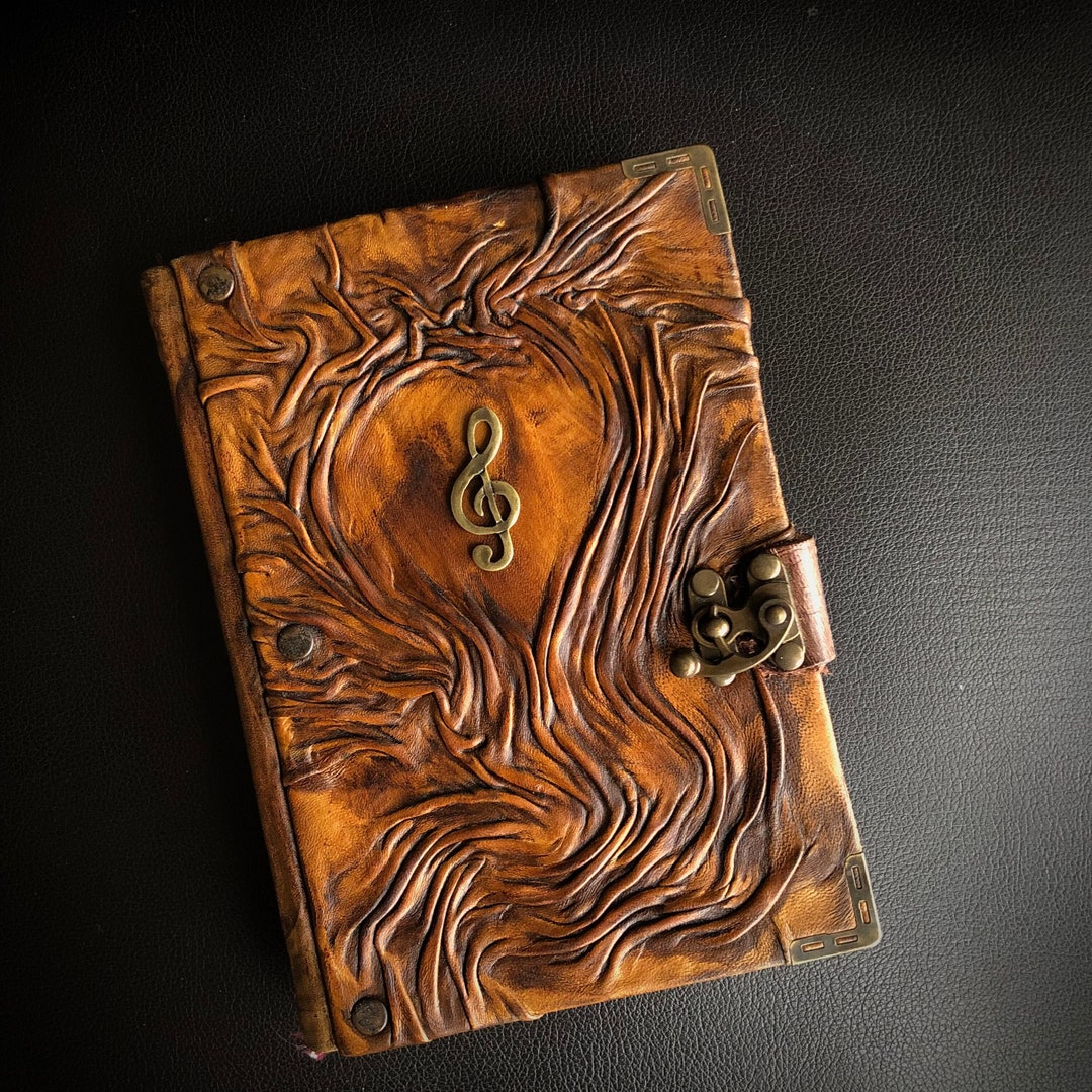 Music Notebook, Leather Treble Clef Journal, Musician Gift - Etsy