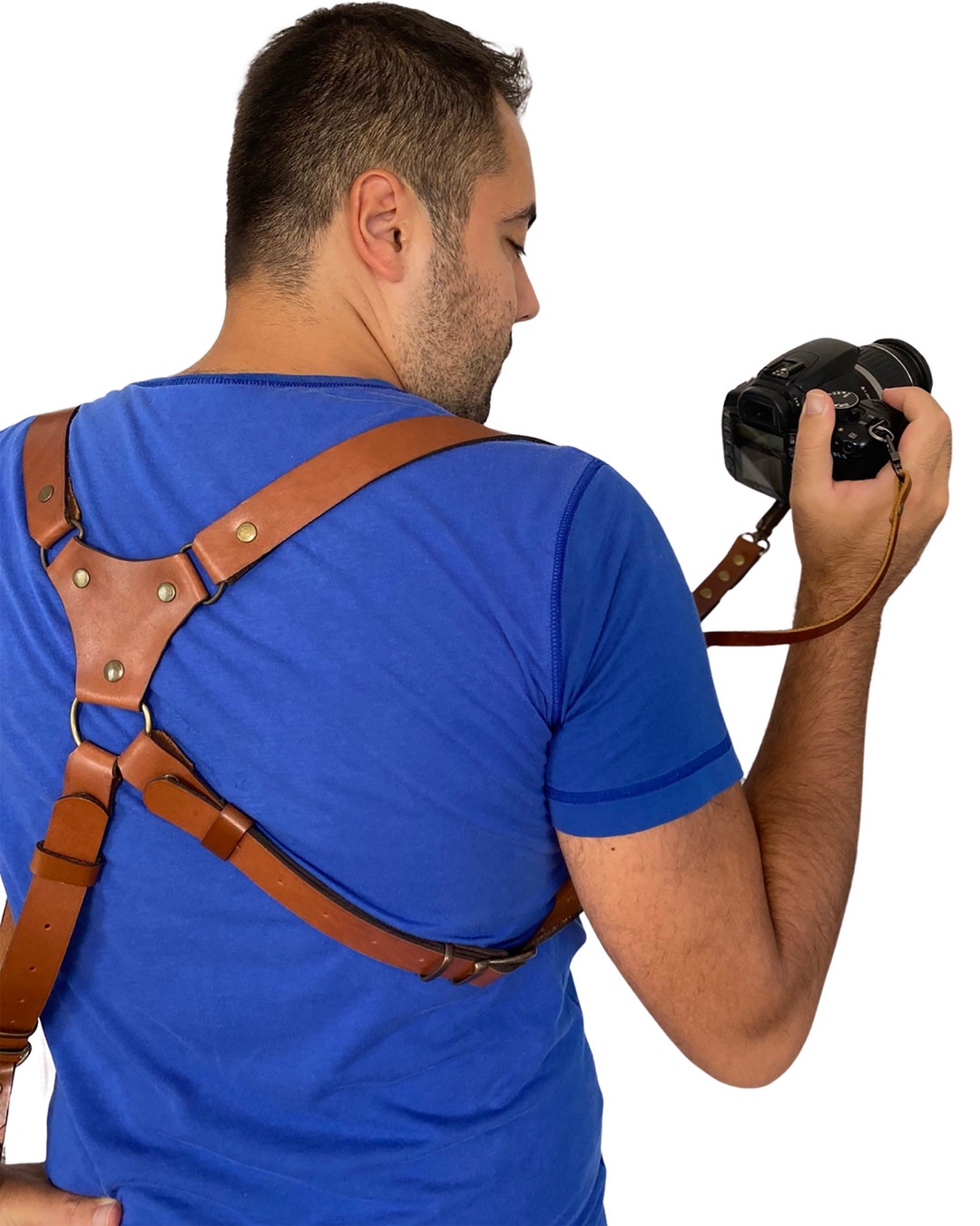 Leather DSLR Multi Camera Harness - Etsy
