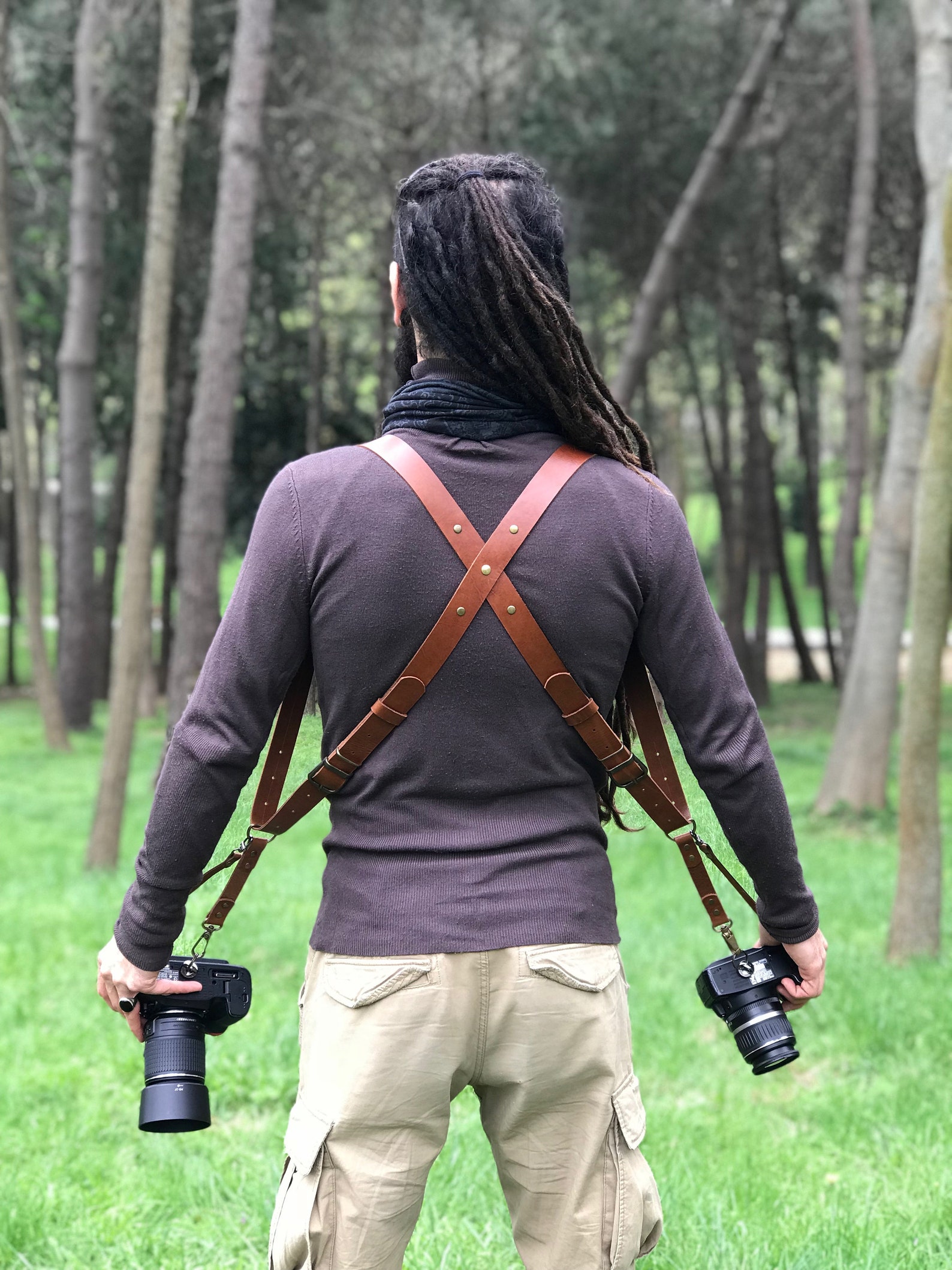 Leather Multi Camera Holster, Dual DSLR Camera Harness - Etsy