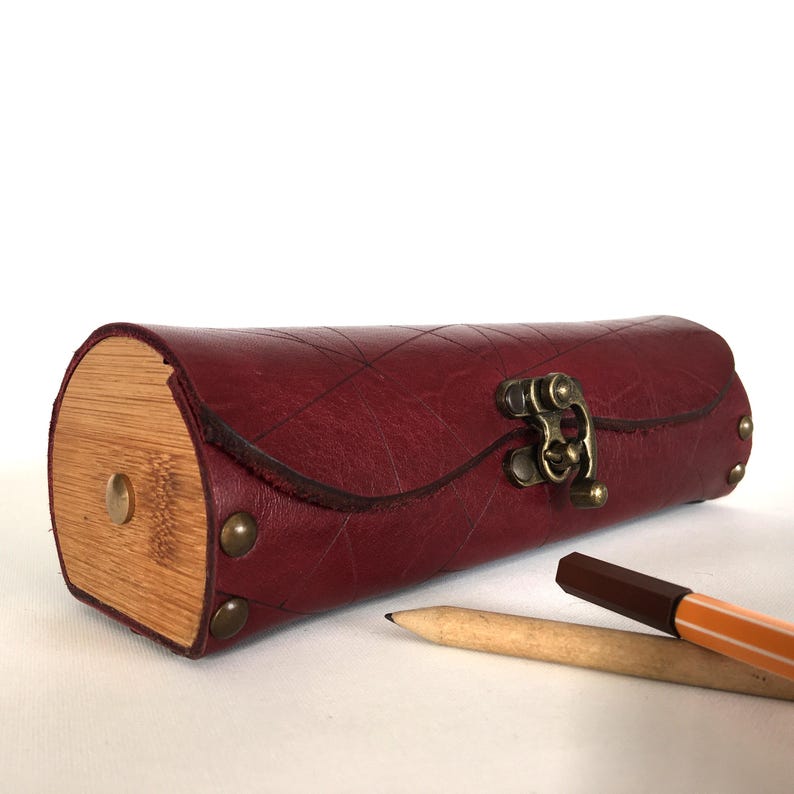 Personalized Leather Pencil Case, Pencil Bag, Gift for Students - Etsy