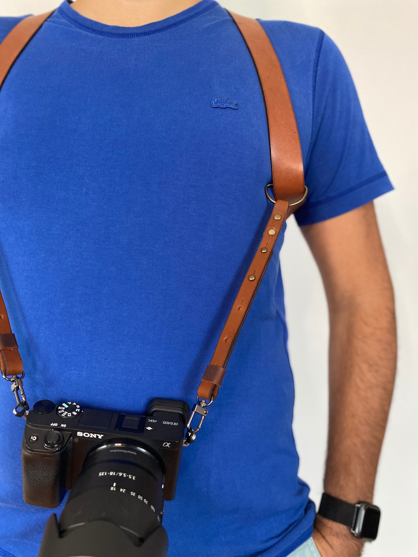 Single Camera Harness, Leather DSLR Camera Shoulder Strap, Photographer ...