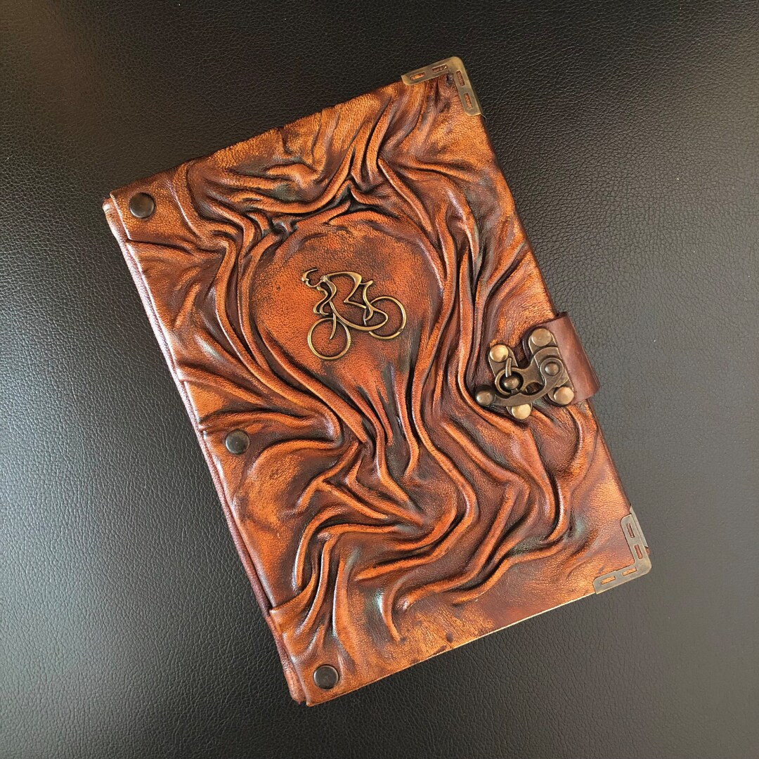 Cyclist Notebook Athlete Journal Leather Bike Log Journal - Etsy