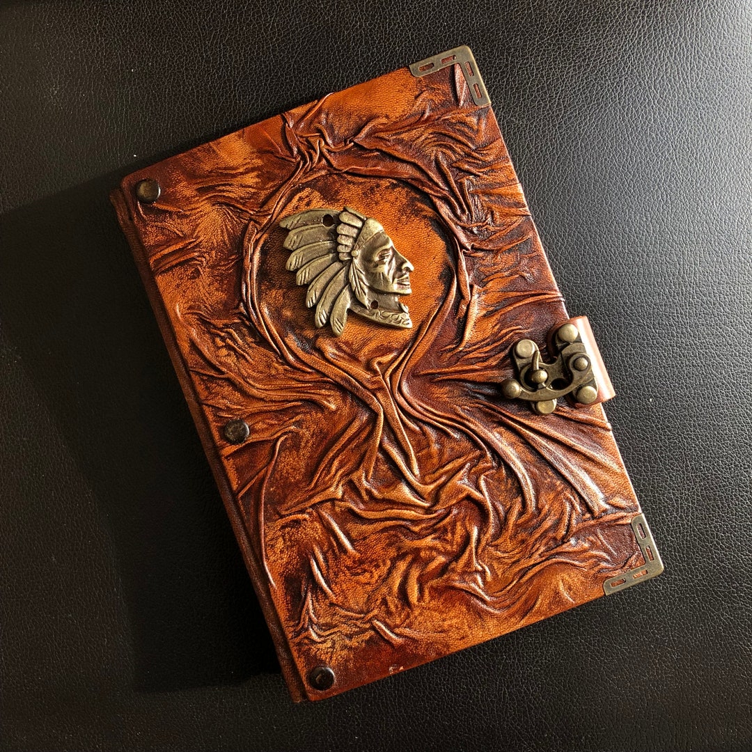 Native American Leather Journal, Indian Notebook, Personalized ...